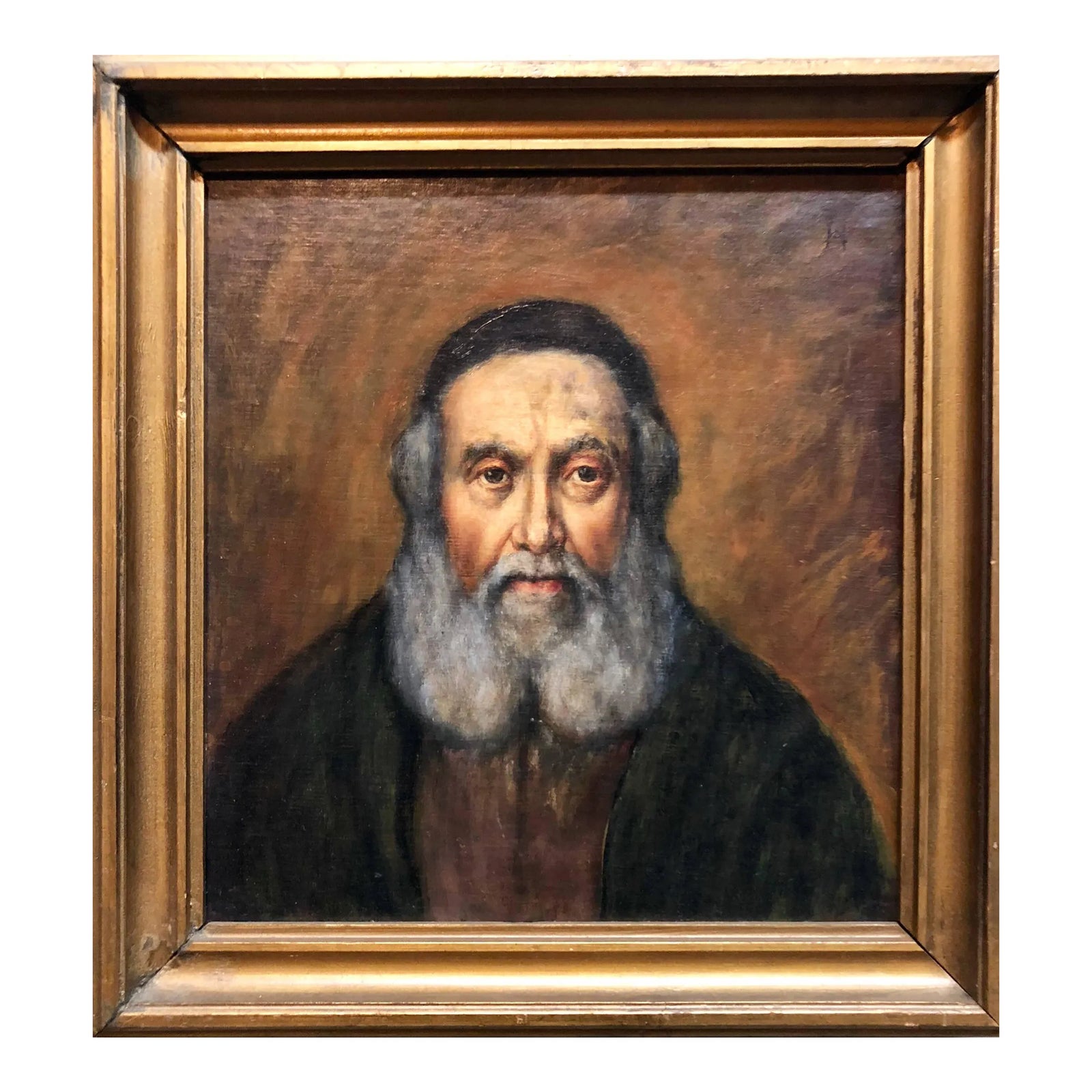Charles Hannaford, Judaica "The Rebbe'" European Hasidic Rabbi Portrait ...