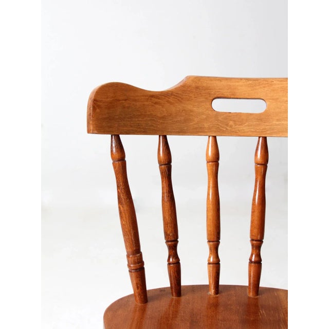 Vintage Pub Style Wood Chair | Chairish