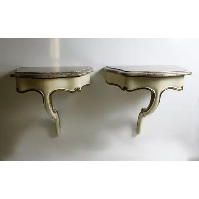 Vintage Venetian Wall Consoles, Set of 2 | Chairish