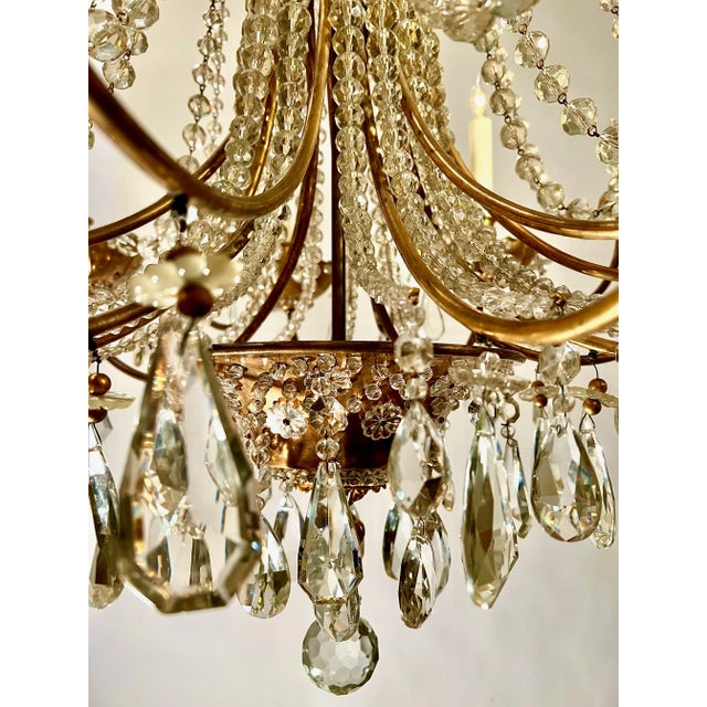 Maison Jansen 8 Light Bronze & Crystal Chandelier, Paris, Circa:1935 ...