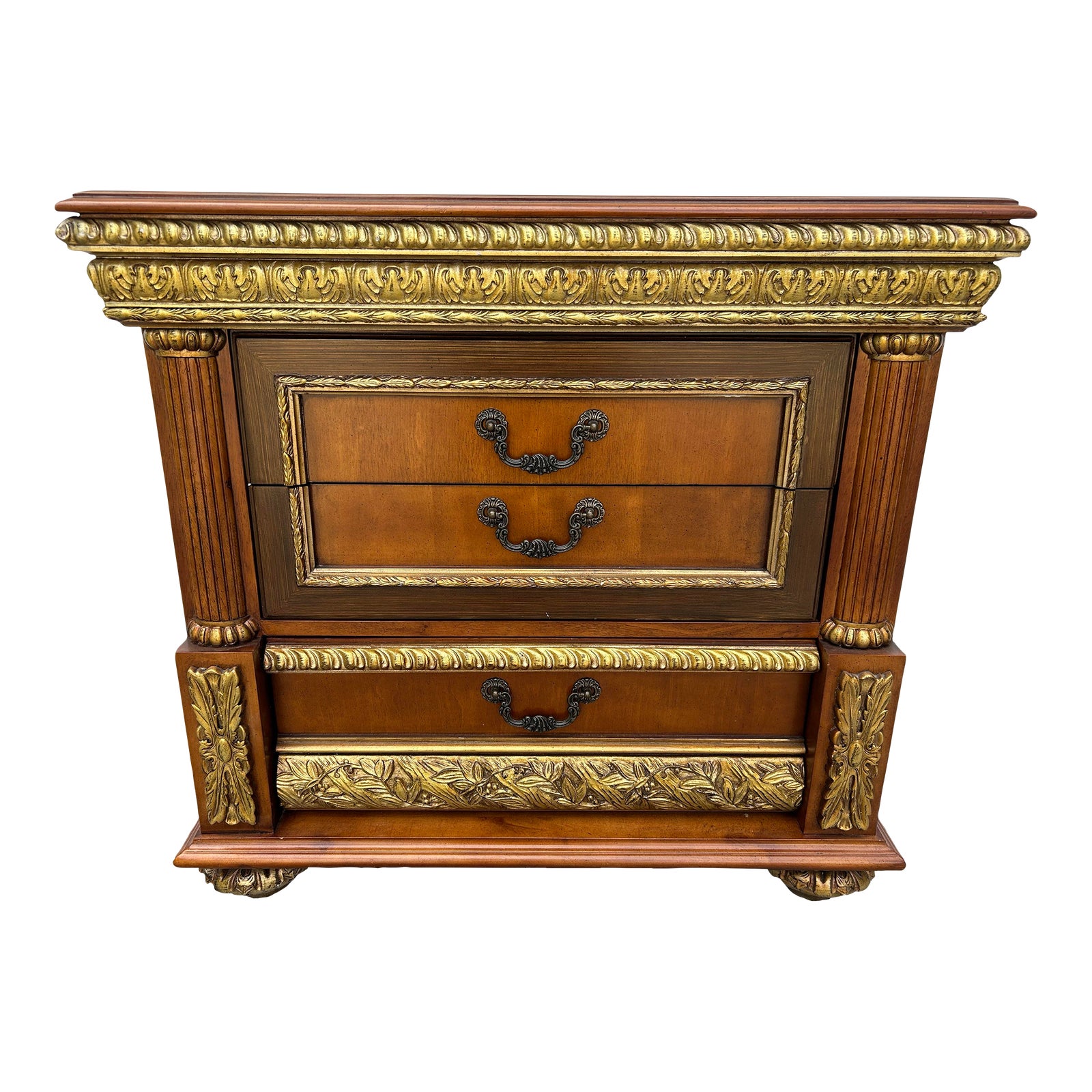 1990s Pulaski Bellissimo Italian Provincial Ornate Nightstand/Chest/End ...