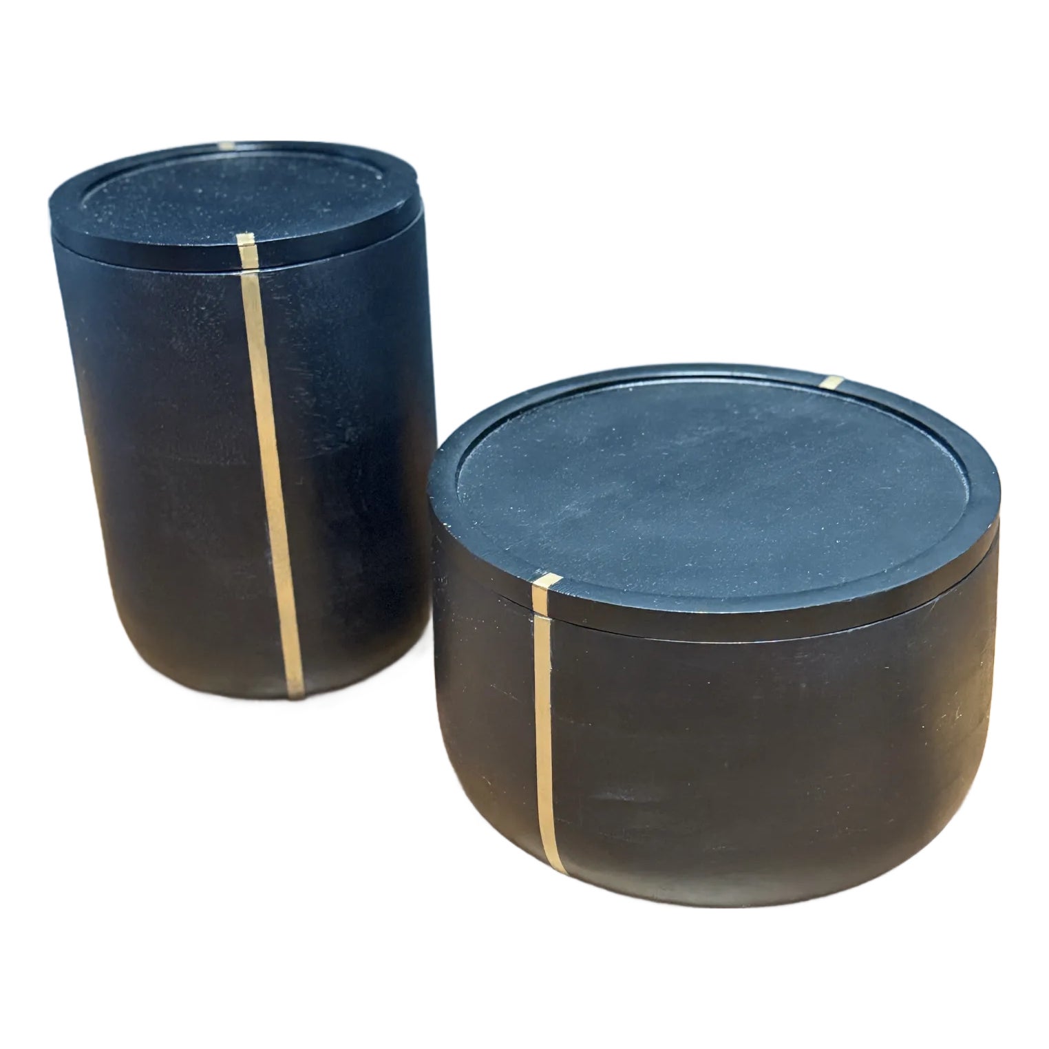 Contemporary Wooden Box Set - 2 Pieces | Chairish
