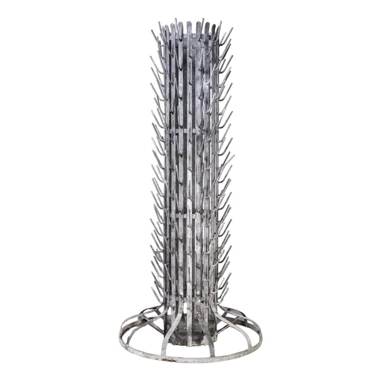 Large vintage French Bottle Drying Rack, 1950s | Chairish