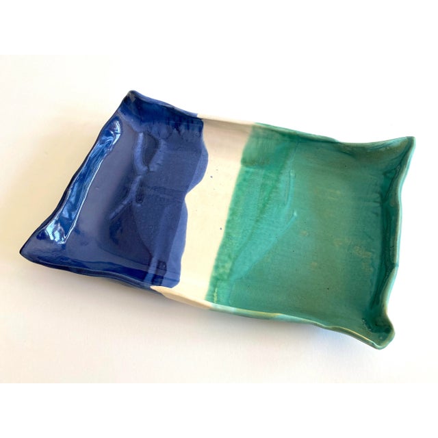 Vintage 1997 Contemporary Organic Modernist Studio Pottery Drip Glaze ...