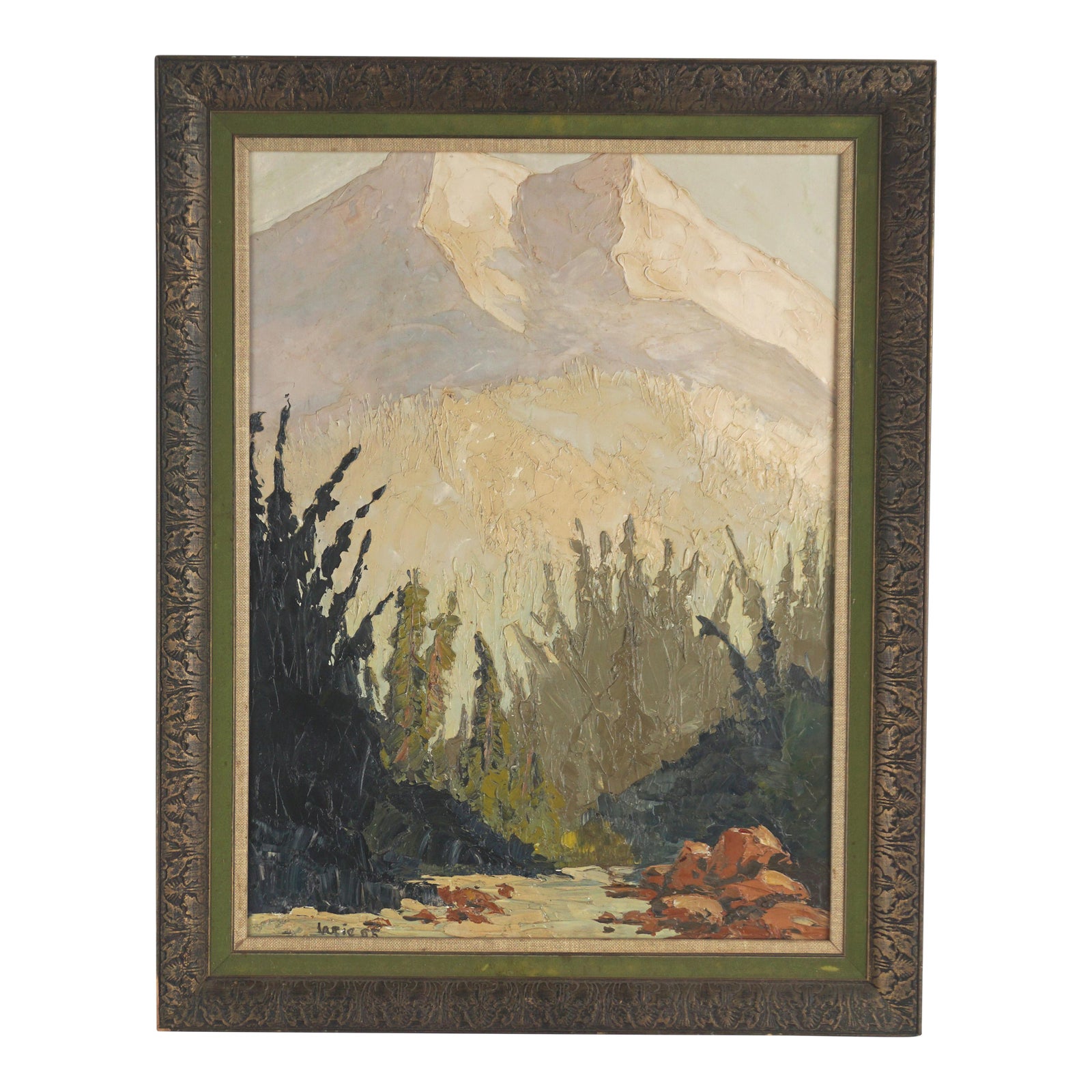 Mid Century Sierra Mountains Double Sided Landscape - (W/ Clown Verso ...