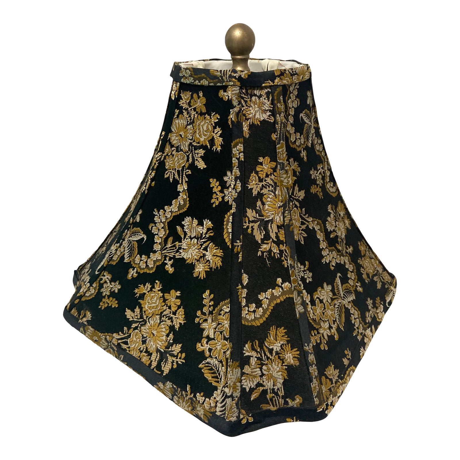 Mid Century Chinoiserie Asian Regency Silk Lamp Shade | Chairish