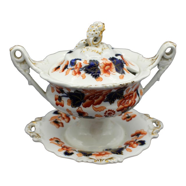 Circa 1830s Ironstone Sauce Tureen | Chairish
