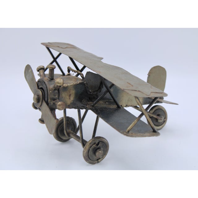 Vintage Brass Airplane Model | Chairish