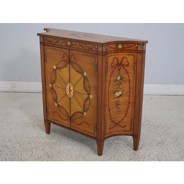 Adams Paint Decorated 2 Door Commode Cabinet | Chairish