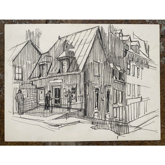 1930s Norman Kent City Architectural Drawing | Chairish