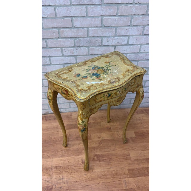 Late 19th Century Antique Rococo Style Venetian Hand Painted Vanity ...