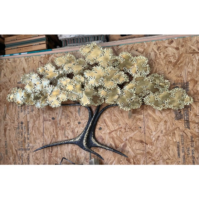 1984 Welded Brass Metal Art Paul Langton Tree of Life Sculpture | Chairish