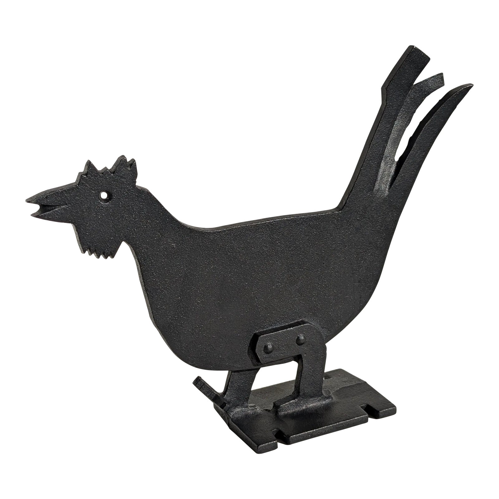 Mid 20th Century American Rooster Folk Art Forged Iron Boot Scraper ...