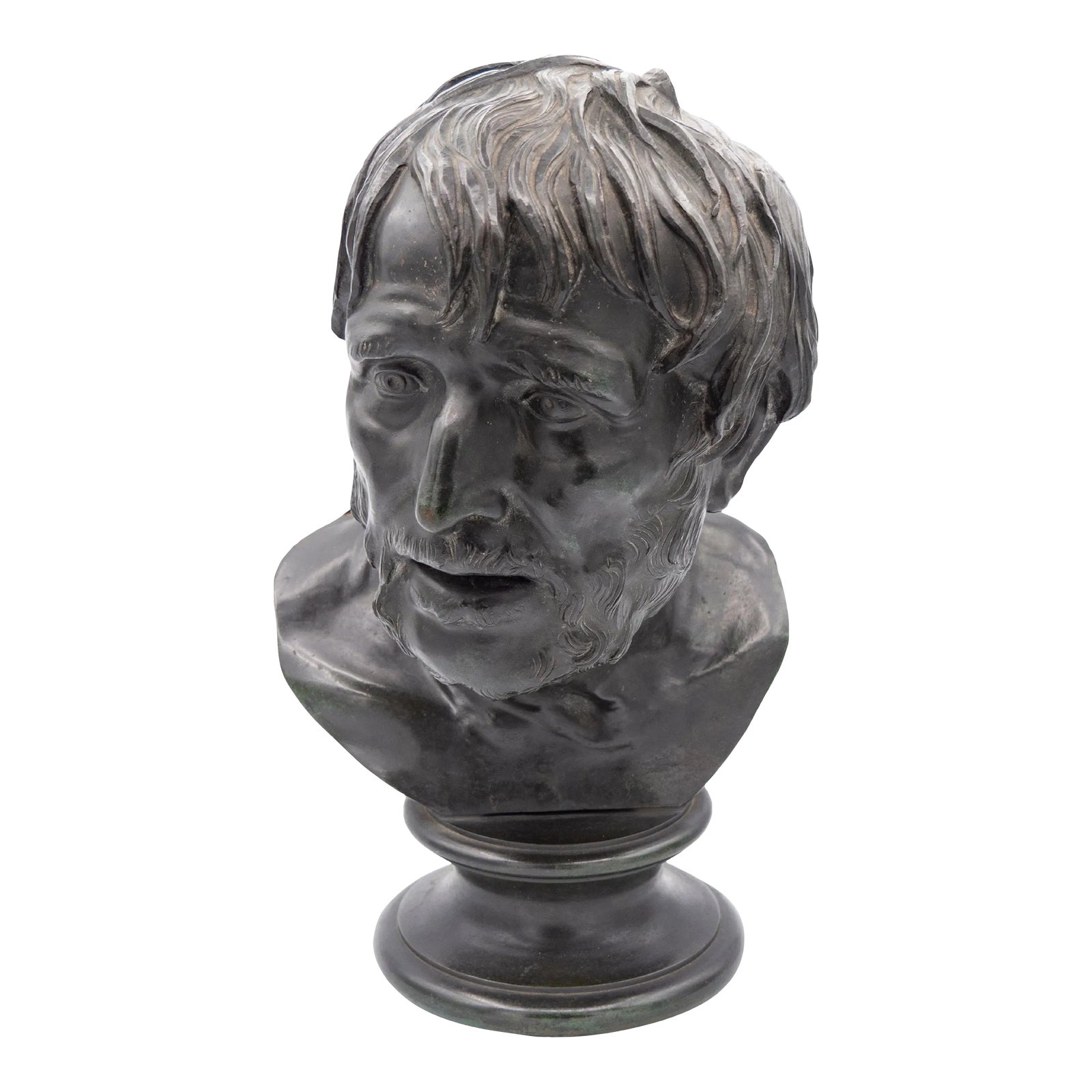 Grand Tour Bronze Bust of Seneca | Chairish