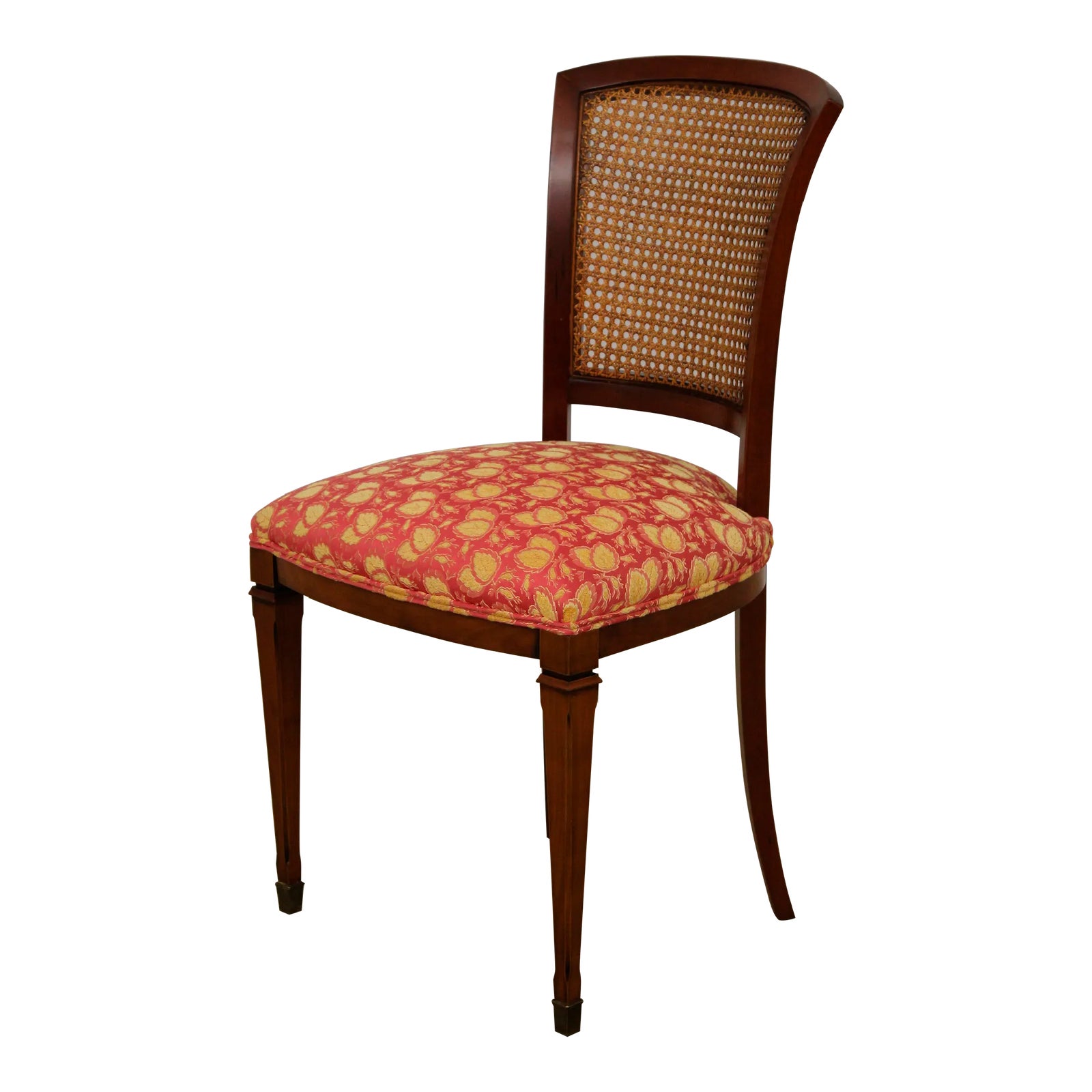 Colombo Italian Cane Back Regency Side Desk Chair | Chairish