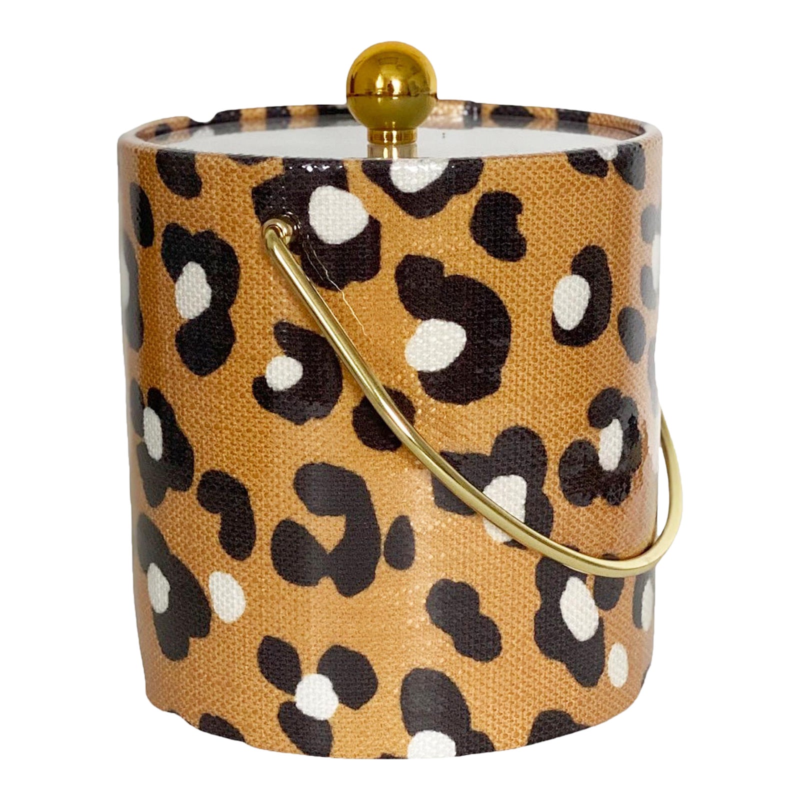 Golden Leopard Ice Bucket | Chairish