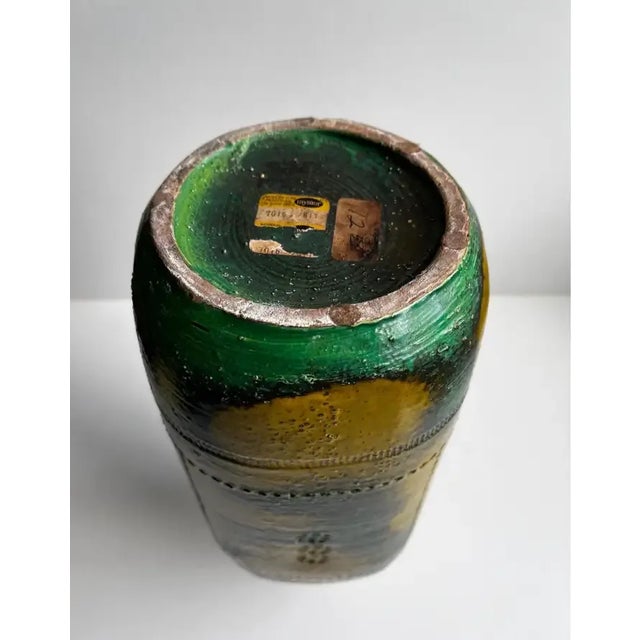 Mid 20th Century Large Italian Raymor Bitossi Ceramic Vase | Chairish