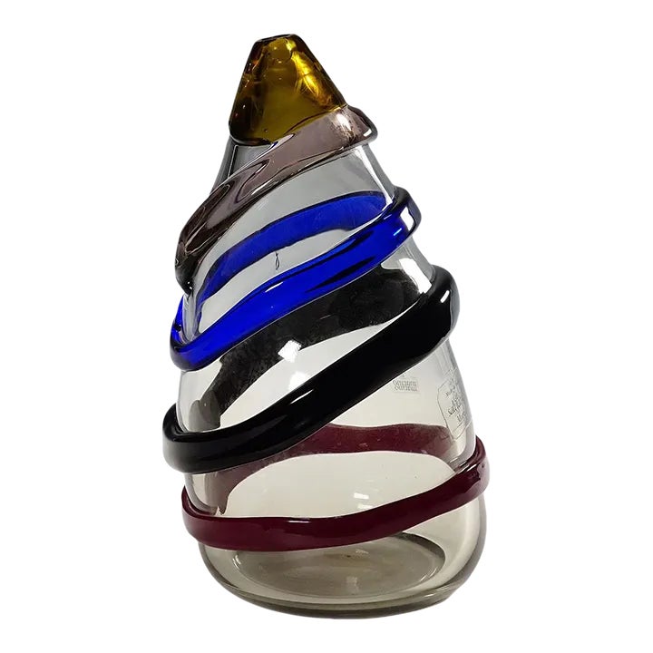 Vintage Murano Sasso Glass Vase by Luciano Gaspari for Salviati & C. Ca ...