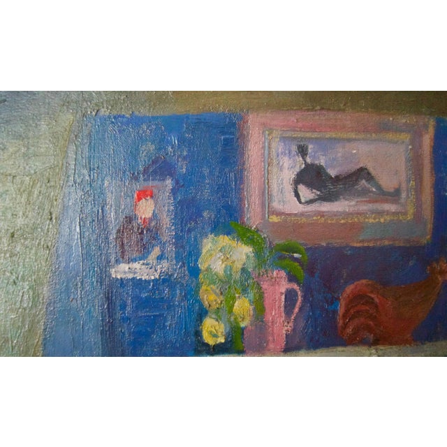 Ruth Burden, Painting in the Kitchen, Late 20th-Century, Oil on Canvas ...