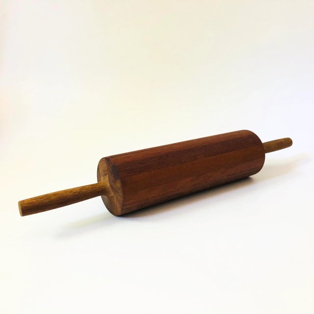 Mid Century Teak Rolling Pin | Chairish