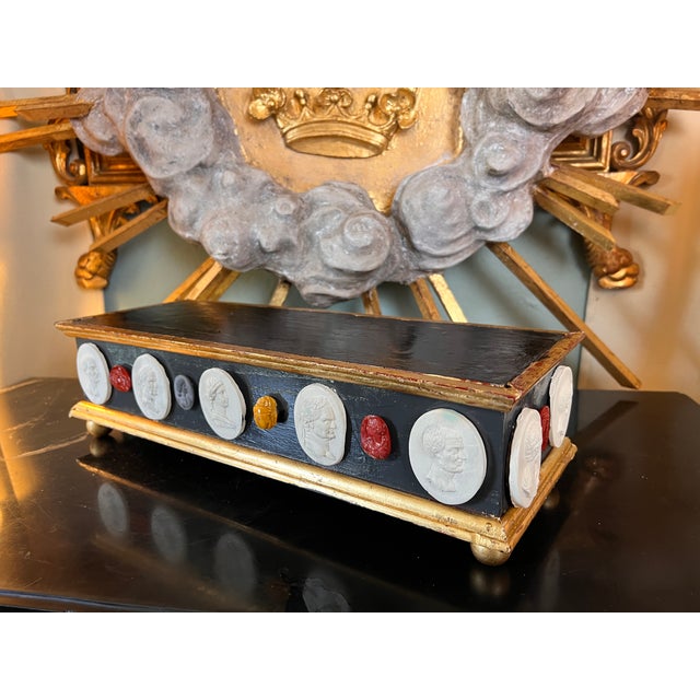 Grand Tour Revival "Medici" Wood Table Pedestal With Multicolor Casts ...