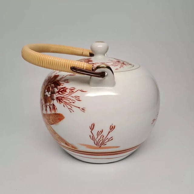 Vintage Japanese Kutani Tea Pot & 4 Tea Sake Cups Set | Chairish