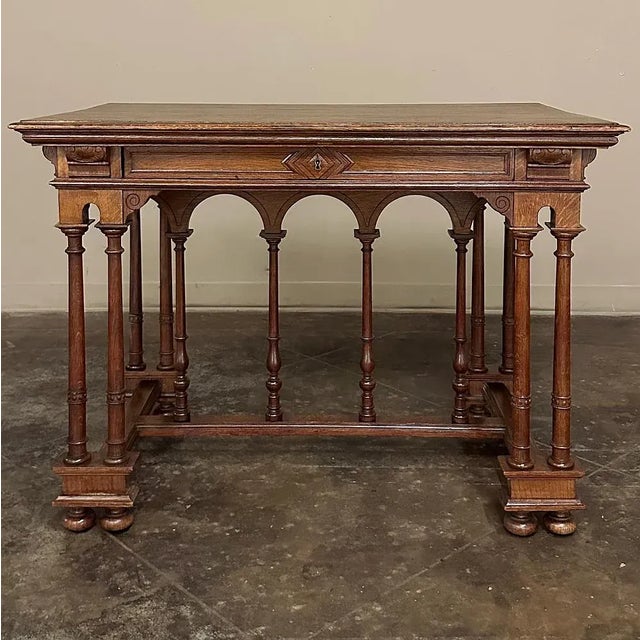 19th Century French Henri II Neoclassical Writing Table | Chairish