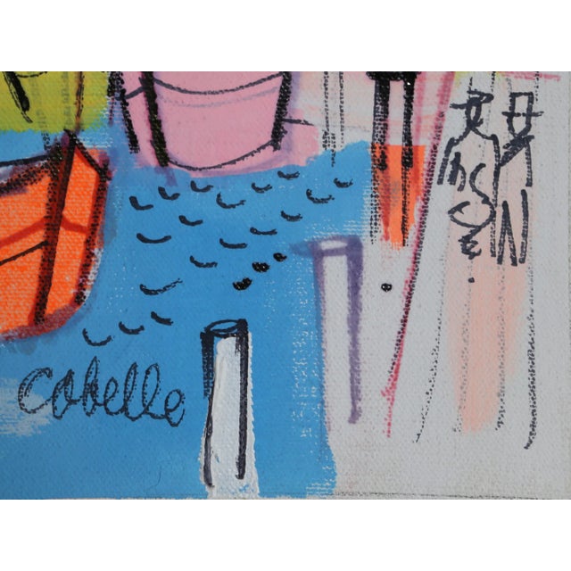 Charles Cobelle, Landscape With French Port, Acrylic on Canvas, Signed ...