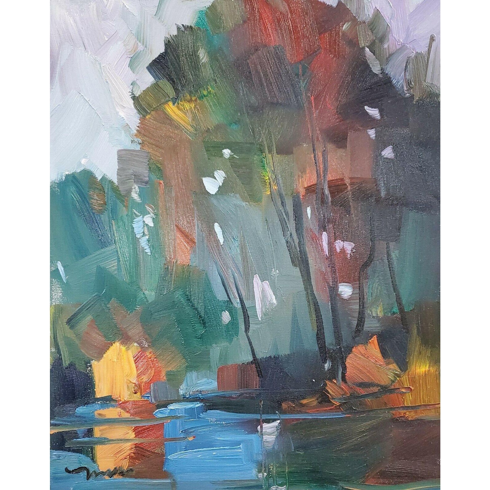 Expressionism Landscape Original Pastoral Oil Painting by Jose Trujillo ...