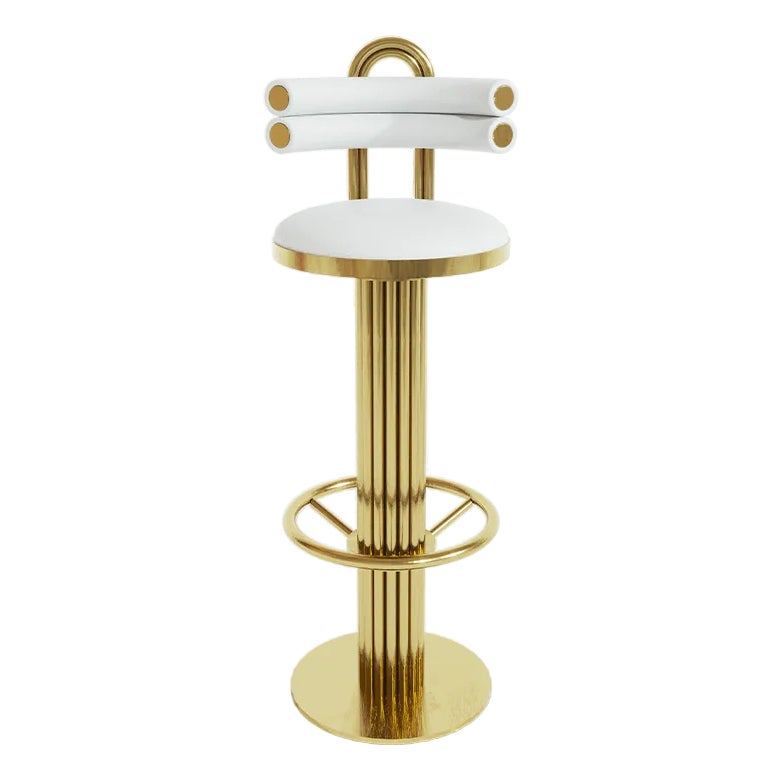 Kelly Demilune Bar Chair by Essential Home | Chairish