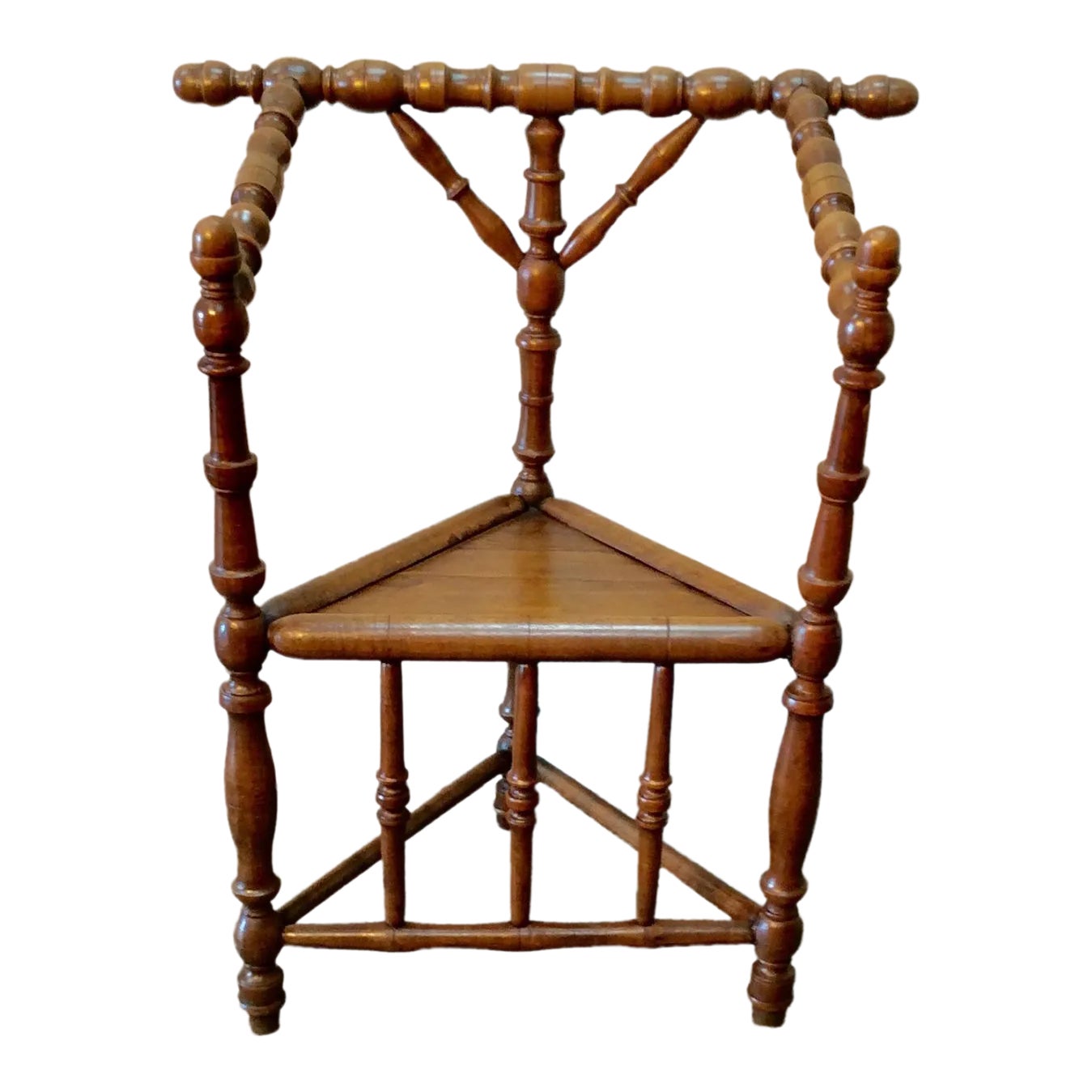 Mid 20th Century French Walnut Accent Chair | Chairish