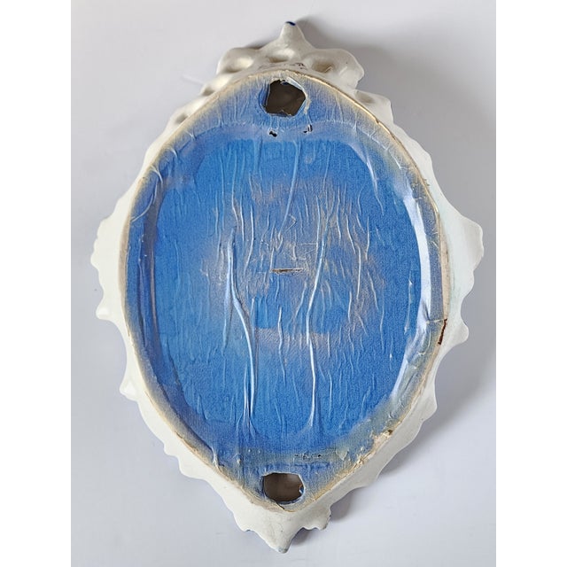 Vintage Handpainted Italian Porcelain Mirror | Chairish