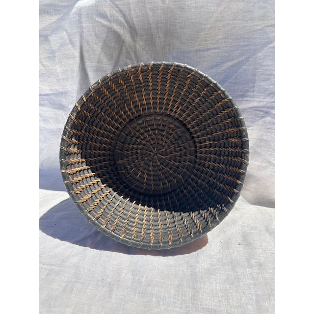 Handcrafted Woven Rattan Bowl | Chairish