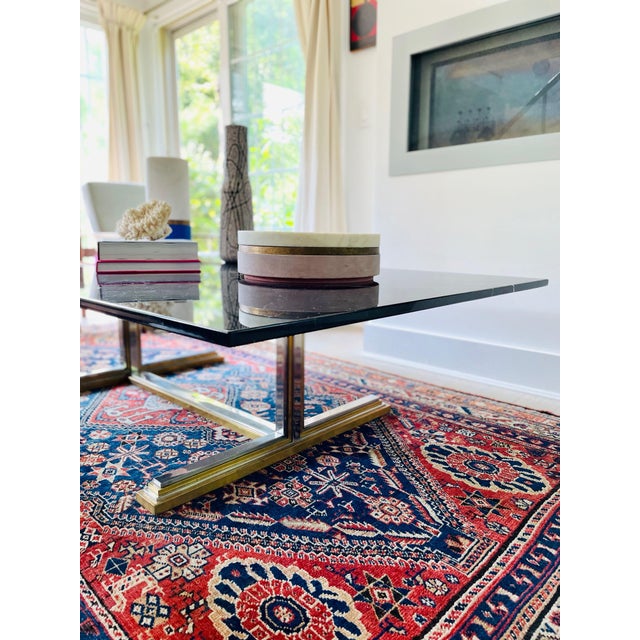 Alain Delon for Maison Jansen Signed 1970's Coffee Table in Chrome and ...