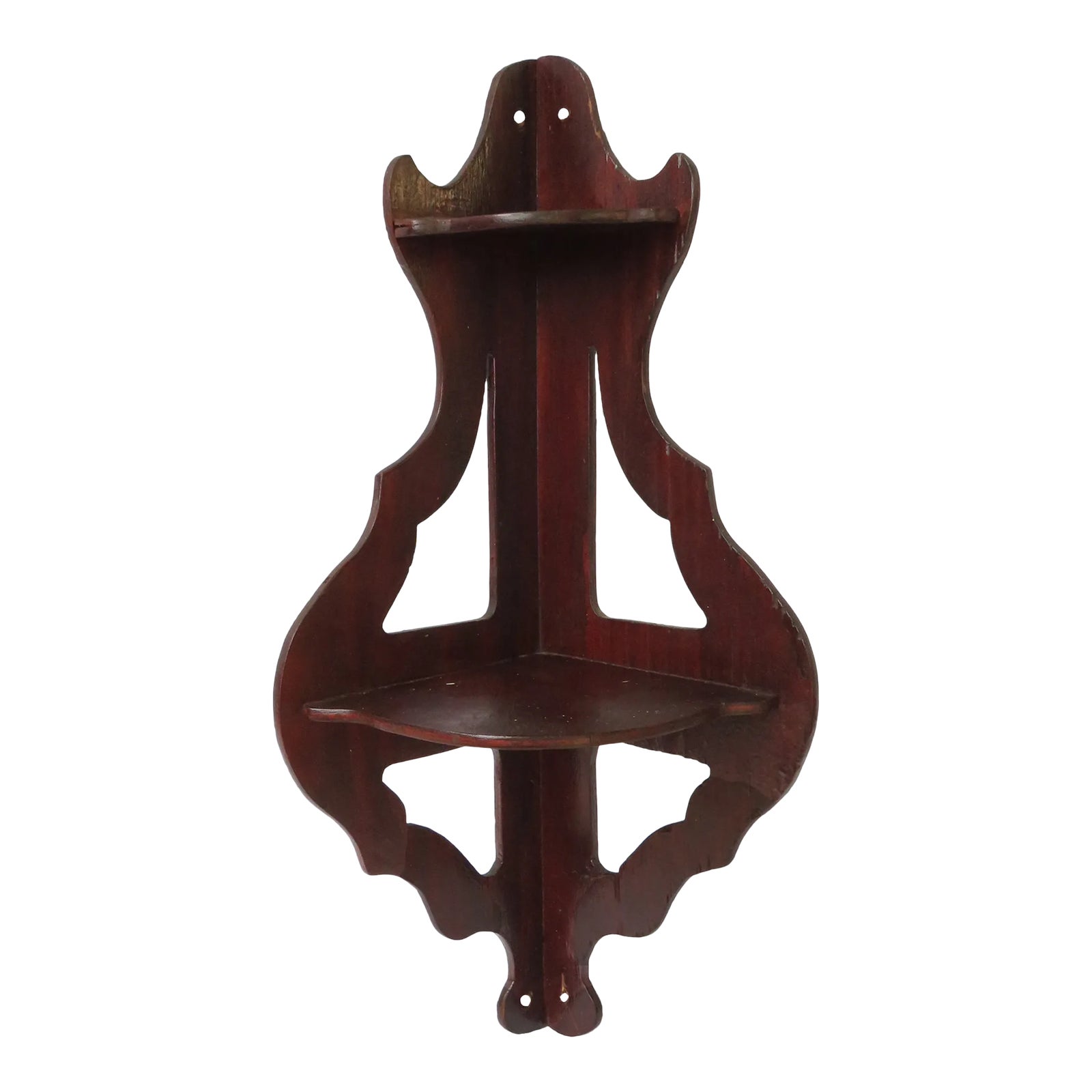 French Country Style Corner Wall Shelf | Chairish