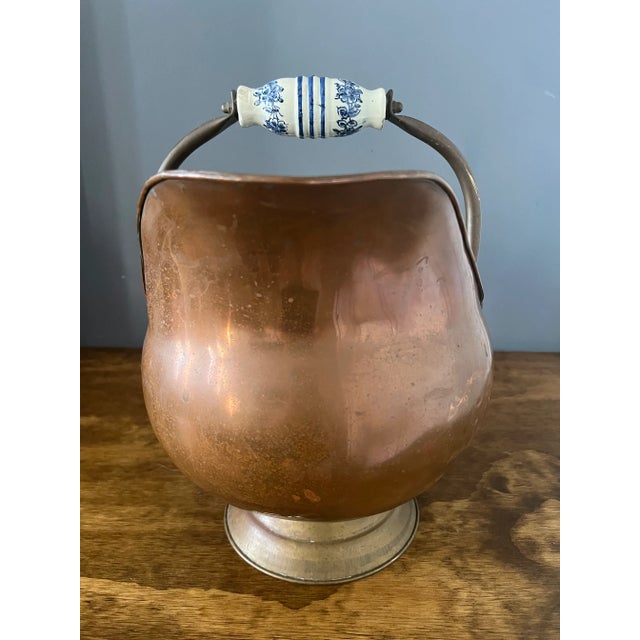 Antique Copper Coal Scuttle | Chairish