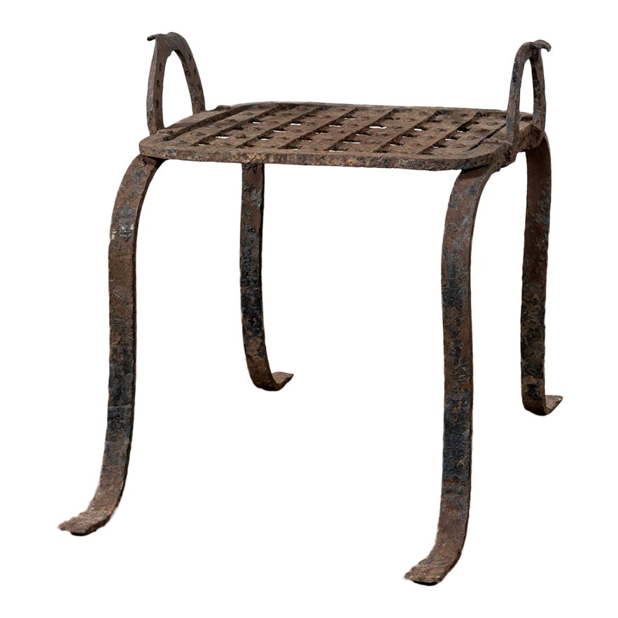 Antique Farrier Iron Stool | Chairish