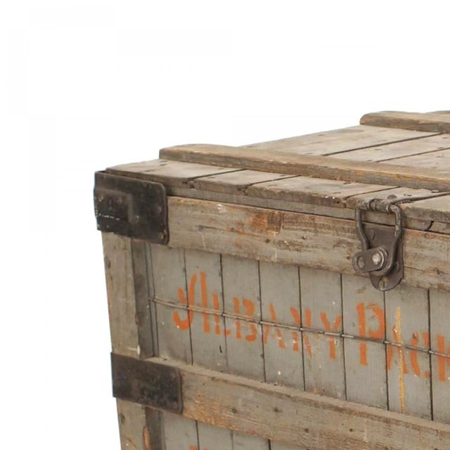 American Country Slat Trunk | Chairish