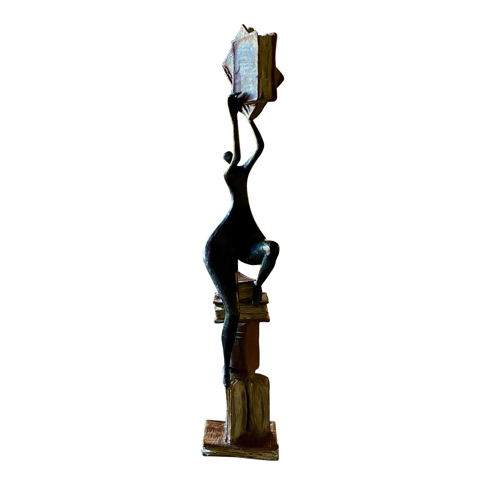 Large 37.5" Signed Tolla Inbar 'Accumulating Knowledge' Bronze ...