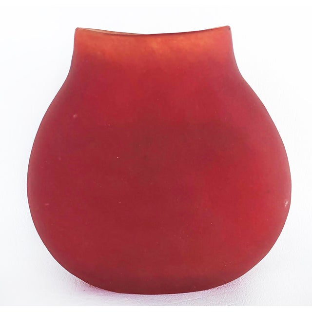 Claire Raab Cameo Art Glass Vase, Signed, December 1992 | Chairish