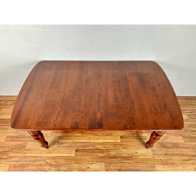 Nichols & Stone Shaker Style Cherry Dining Table With Two Leaves | Chairish