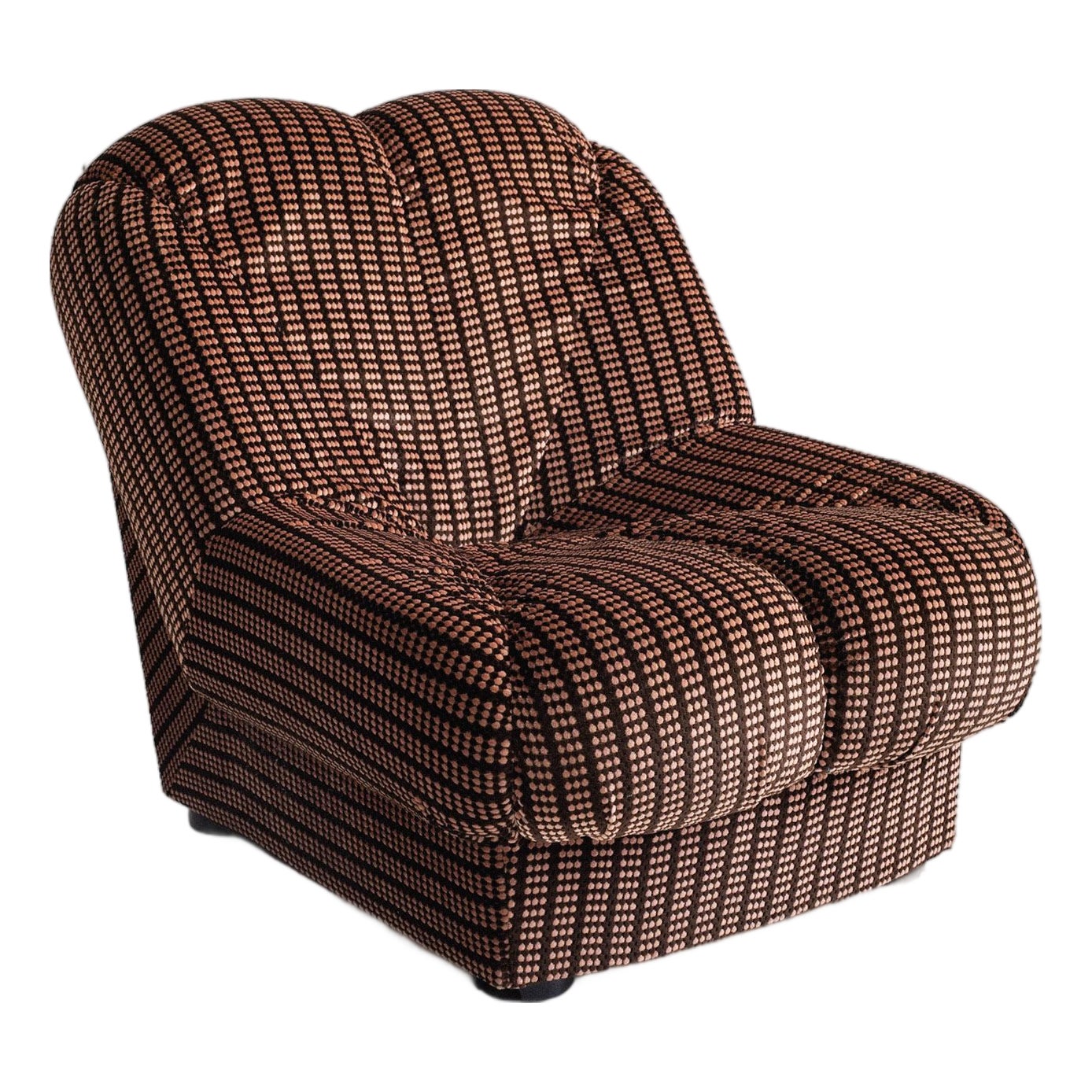Space Age Italian ‘Petal’ Form Lounge Chair in Velvet | Chairish
