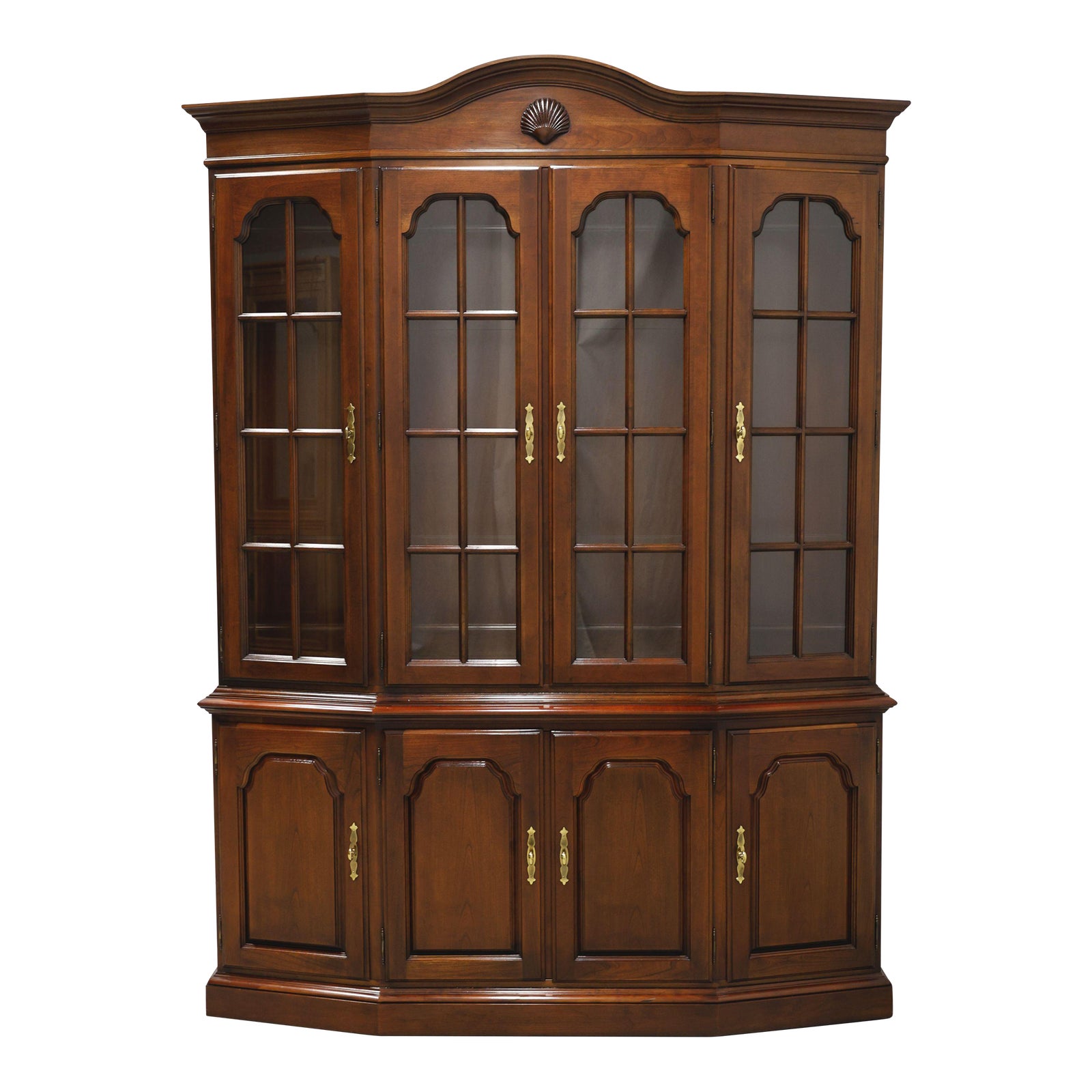 Hickory Chair Mahogany Traditional Canted China Display Cabinet | Chairish