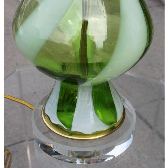 Italian Blown Glass Table Lamp | Chairish