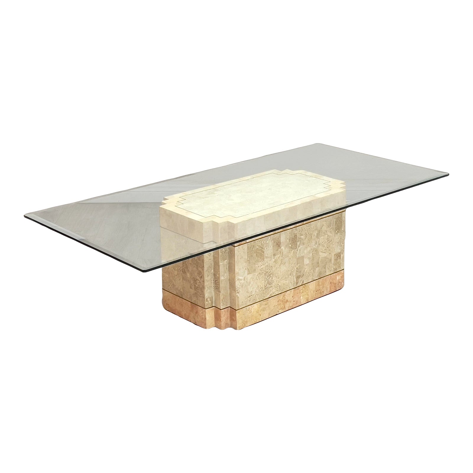 Vintage Tessellated Stone Coffee Table | Chairish
