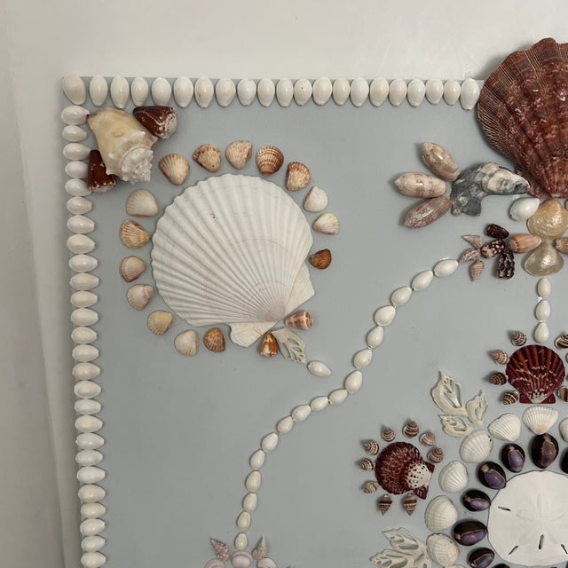 Original Shell Collage on Panel Artwork | Chairish