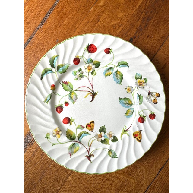 Vintage James Kent Strawberry & Butterflies Salad Plates- Set of 6 ...