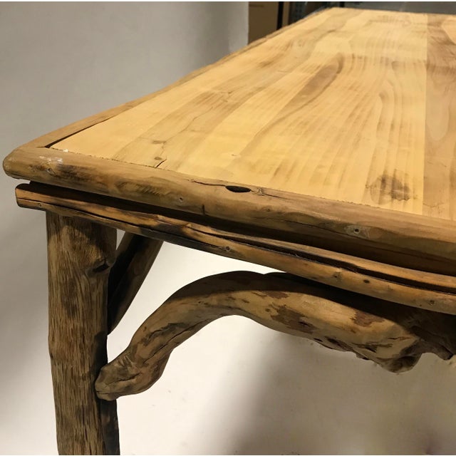 1980s Rustic Farmhouse Dining Table | Chairish