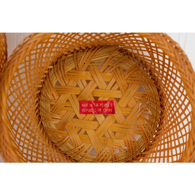 Mid 20th Century Vintage Pair of Nesting Baskets From China With a ...