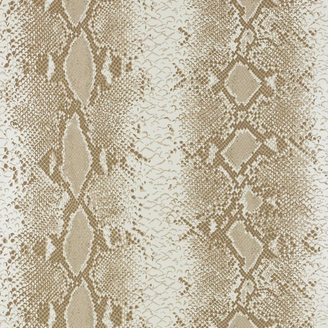Sample - Schumacher Snake Charmer Wallpaper in Sand | Chairish